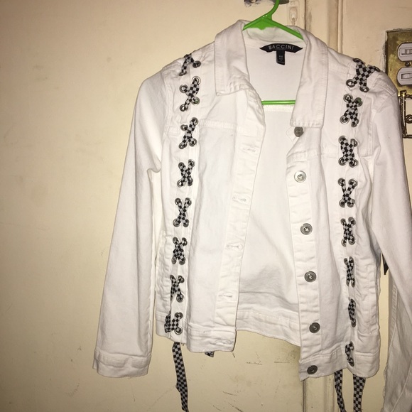 Baccini | Jackets & Coats | White Denim Jacket | Poshmark